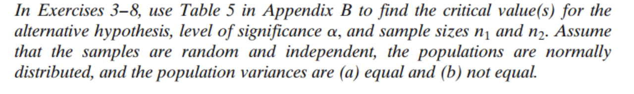 Solved a, In Exercises 3–8, use Table 5 in Appendix B to | Chegg.com