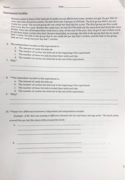 Solved Name: Date Shutaro wants to know if the amount of | Chegg.com