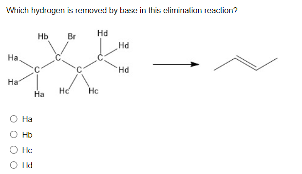Solved Which hydrogen is removed by base in this elimination | Chegg.com