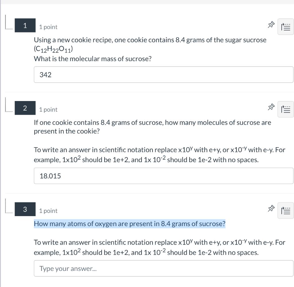 Solved 1 point Using a new cookie recipe, one cookie | Chegg.com