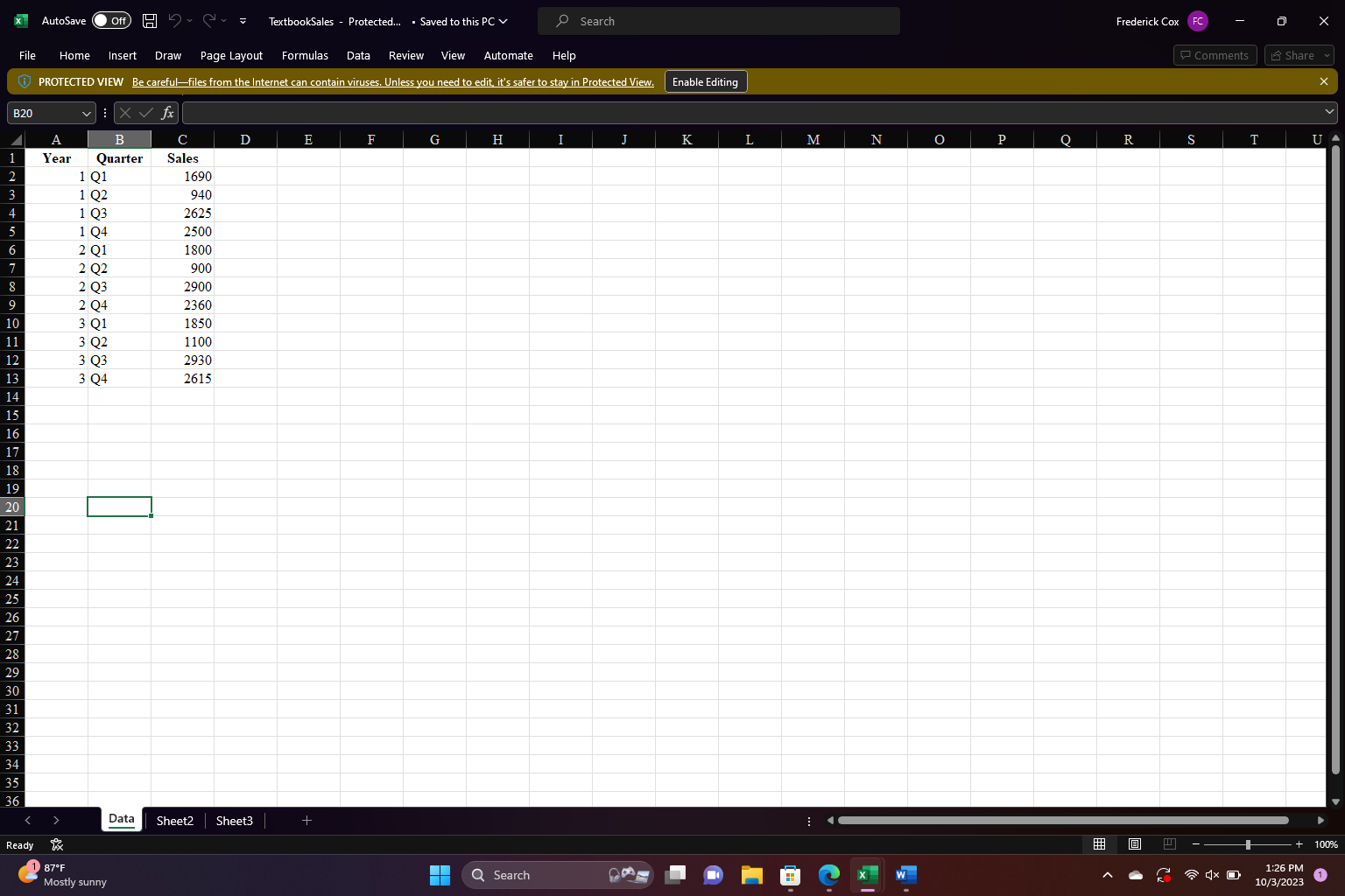 Solved CLASSWORK 3: SCMS 3711 Name Contributions Group | Chegg.com
