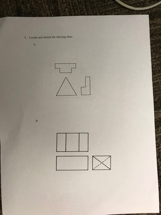 Solved 5. Locate and sketch the missing lines b. | Chegg.com