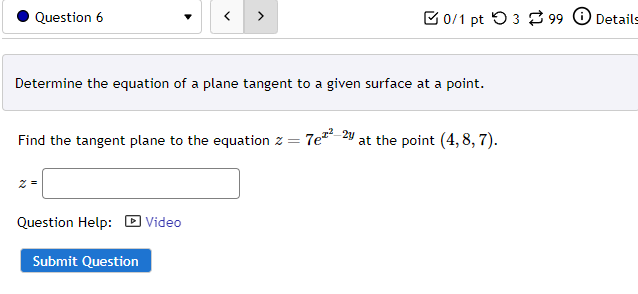 Solved Determine the equation of a plane tangent to a given | Chegg.com