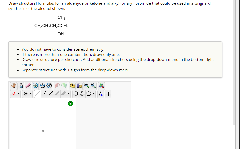 Solved Draw structural formulas for an aldehyde or ketone | Chegg.com
