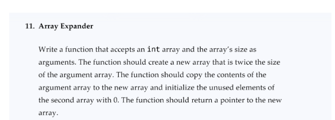 Solved 1. Array Expander Write a function that accepts an | Chegg.com