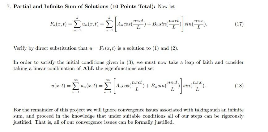 Solved Project: Motion of a Stretched String With Fixed | Chegg.com