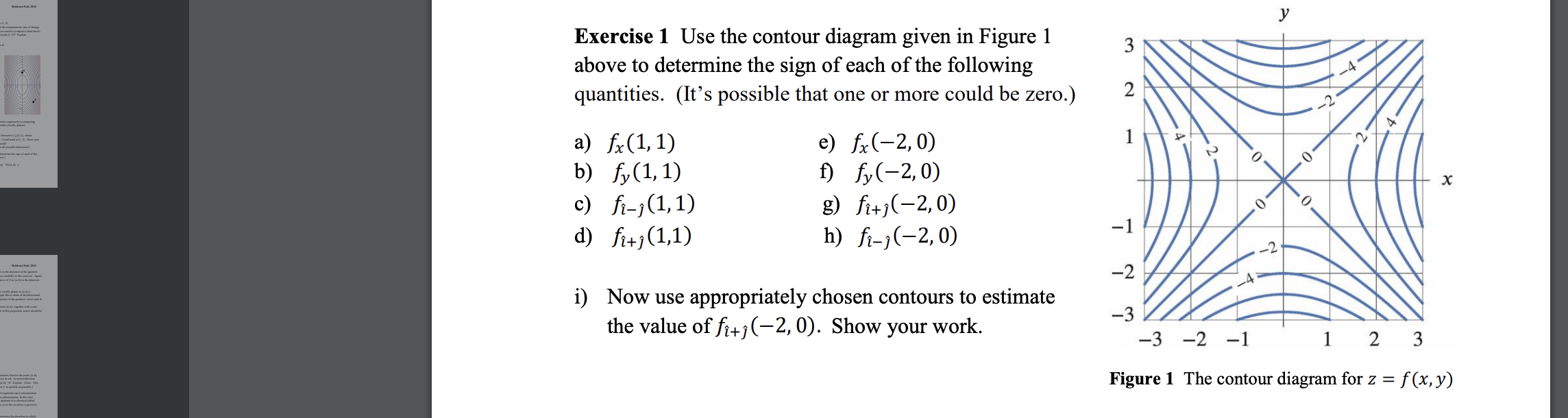 Solved Exercise 1 ﻿Use the contour diagram given in ﻿Figure | Chegg.com