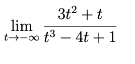 Solved 3+2 +t lim t+- 3 – 4t +1 V1 + 4x6 lim 2 – x3 8个R | Chegg.com