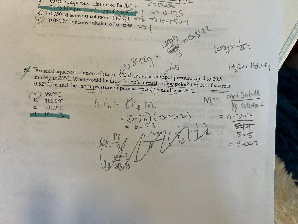 Solved b. 0.030M aqueous solution of BaCl2>2⇒0.06 b. 0.045 M | Chegg.com