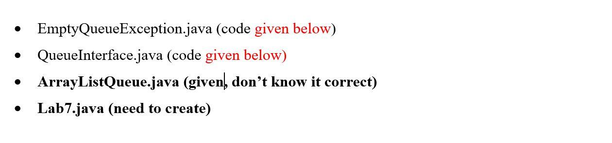 Define a class of queues that implements the | Chegg.com