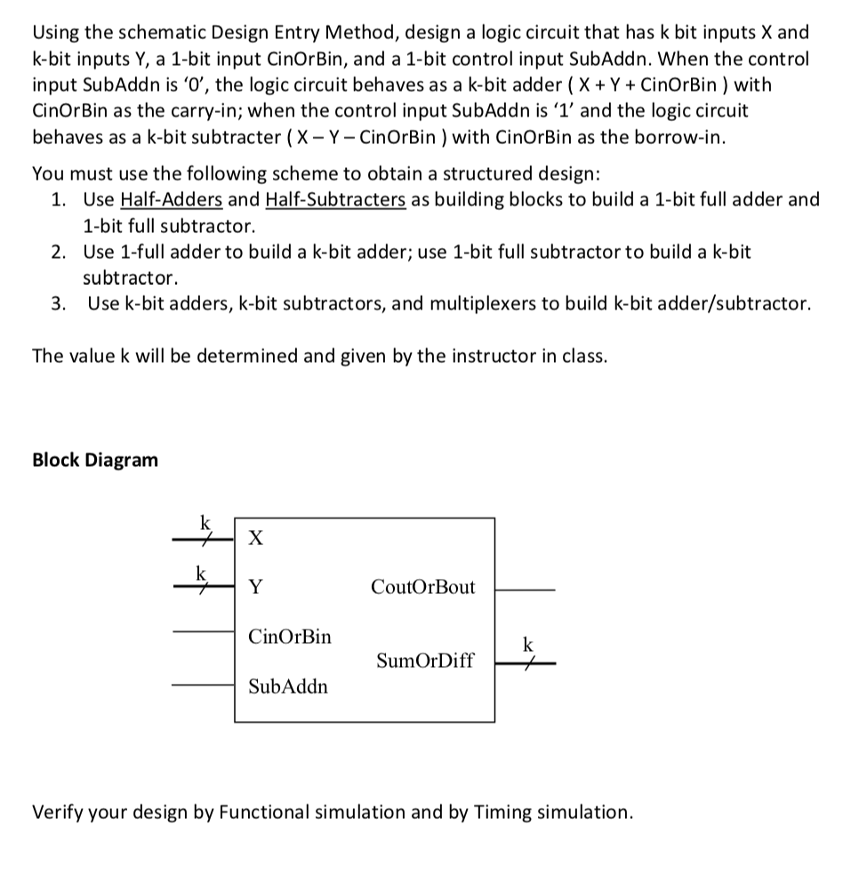 Solved Using the schematic Design Entry Method, design a | Chegg.com