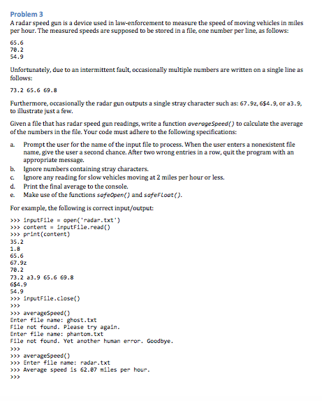 Solved Problem 3 A radar speed gun is a device used in | Chegg.com
