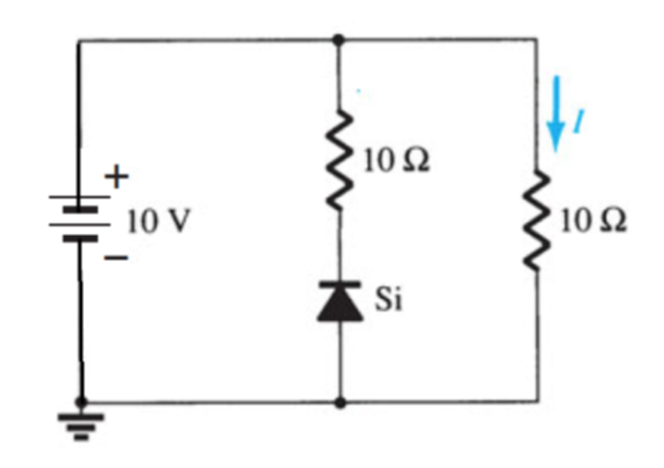 Solved Calculate the value of the current I of the circuit | Chegg.com