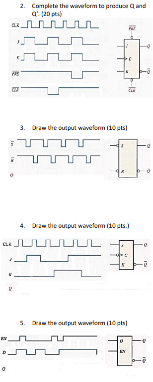 Solved 2. Complete the waveform to produce Q and Q′. (20 | Chegg.com Solved 2. Complete the waveform to produce Q and Q′. (20 | Chegg.com