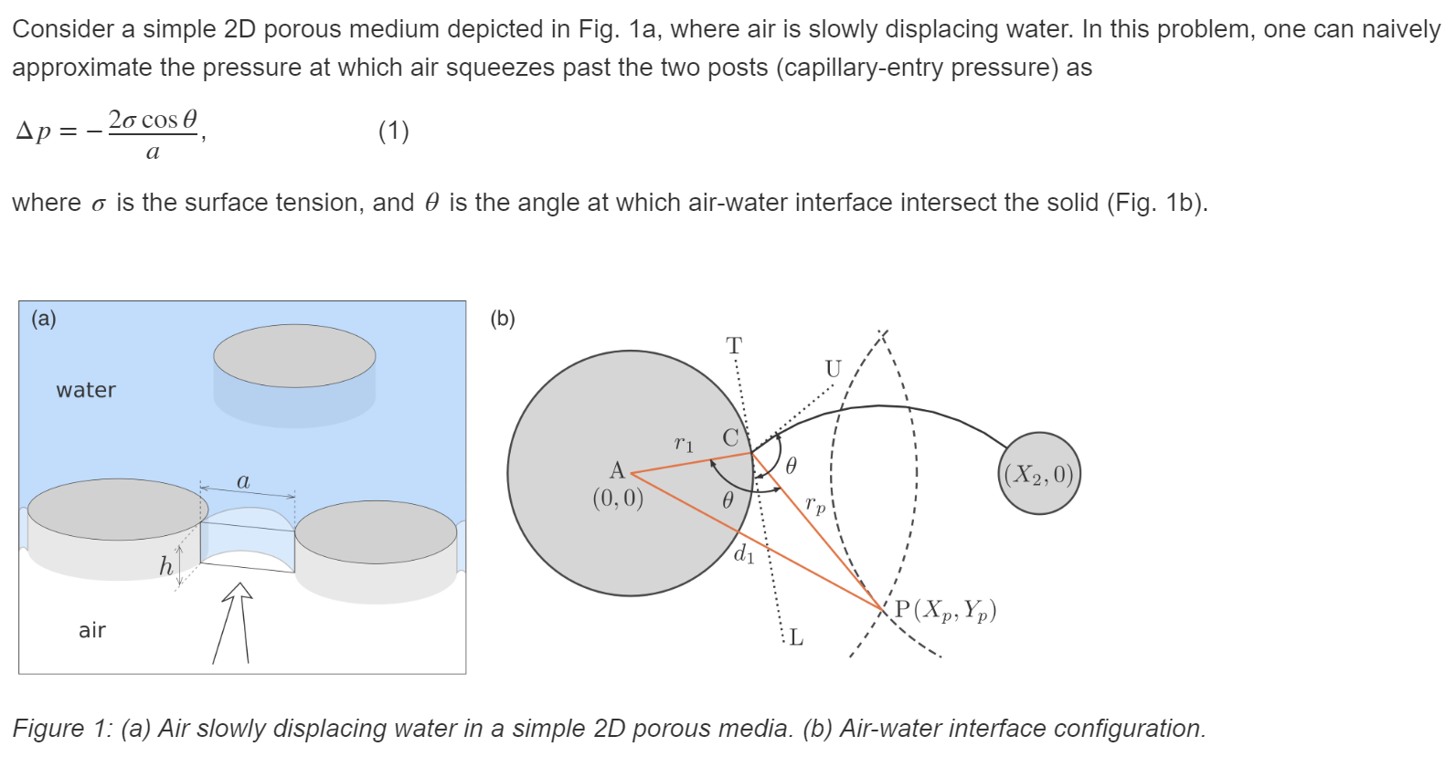 Consider a simple 2D porous medium depicted in Fig. | Chegg.com