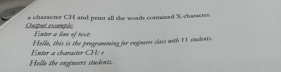 Solved Question 4. (10%) Write a C program that reads a line | Chegg.com