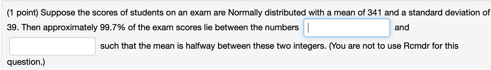 Solved (1 point) Test the claim that for the population of | Chegg.com