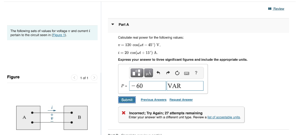 Solved The following sets of values for voltage v and | Chegg.com