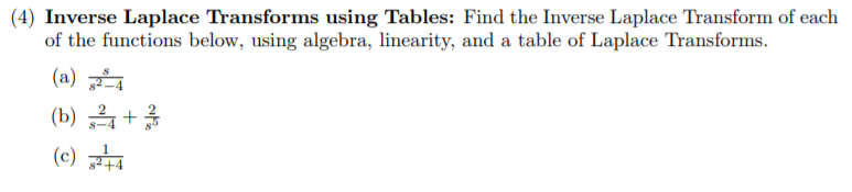 Solved of the functions below, using algebra, linearity, and | Chegg.com