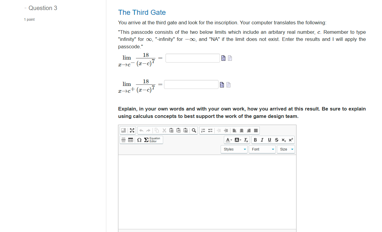 Solved The Third Gate You arrive at the third gate and look | Chegg.com