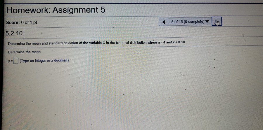 Solved Homework Assignment 5 5 Of 15 0 Complete Score 0