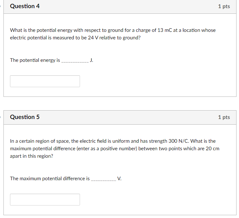 Solved What is the potential energy with respect to ground | Chegg.com