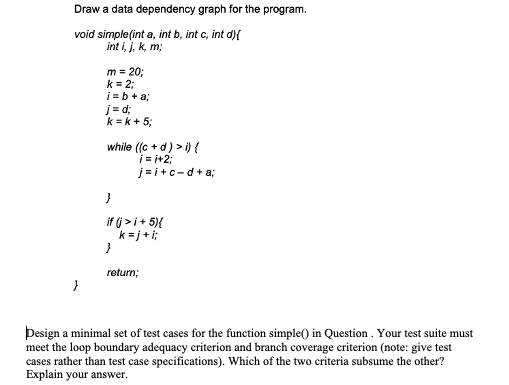 Solved Draw a data dependency graph for the program. void | Chegg.com