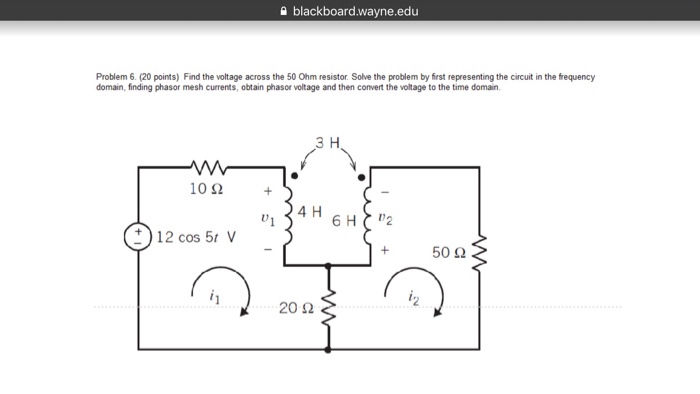 Solved blackboard.wayne.edu Problem 5 (20 points) The | Chegg.com