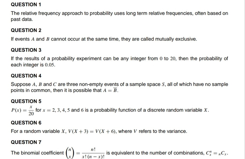 Solved QUESTION 1 The relative frequency approach to | Chegg.com