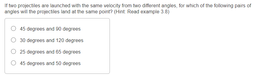 Solved If two projectiles are launched with the same | Chegg.com