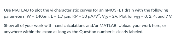 Use MATLAB to plot the vi characteristic curves for | Chegg.com
