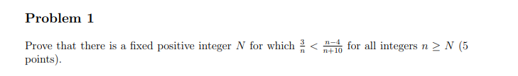Solved Problem 1Prove that there is ﻿a fixed positive | Chegg.com