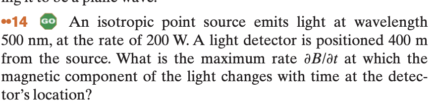 Solved •14 An isotropic point source emits light at | Chegg.com