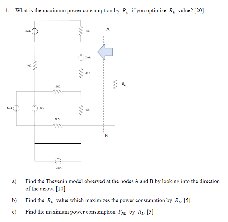 Solved 1. What is the maximum power consumption by RL if you | Chegg.com