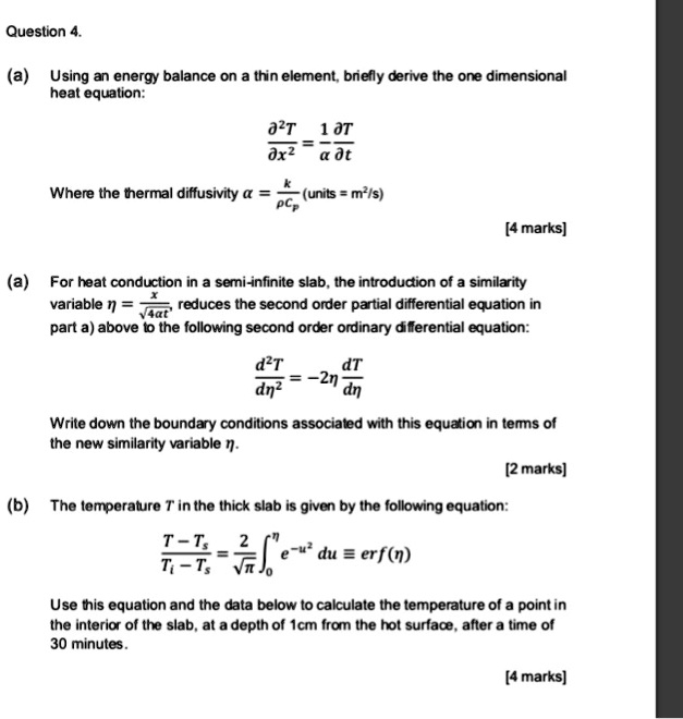 Solved Using an energy balance on a thin element, briefly | Chegg.com