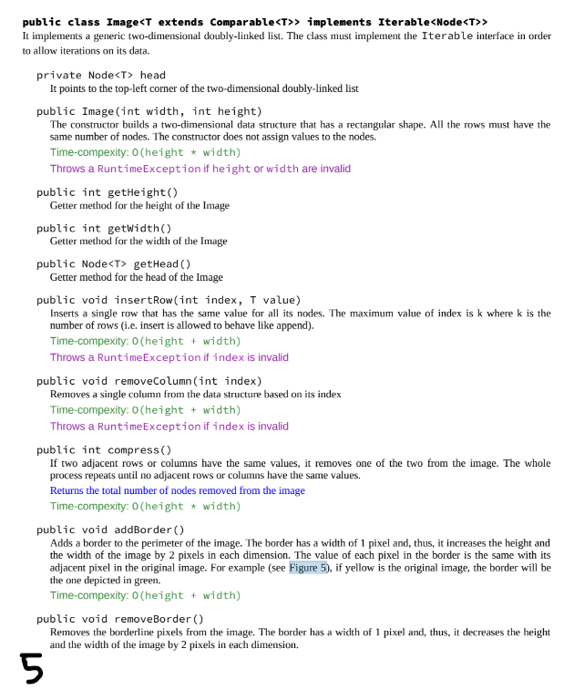Solved public class Image T extends Comparable> implements | Chegg.com