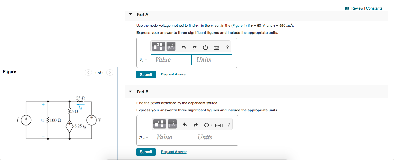 Solved M Review | Constants Part A Use the node-voltage | Chegg.com Solved M Review | Constants Part A Use the node-voltage | Chegg.com