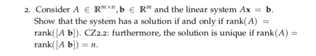 Solved Consider A elementof R^m times n, b elementof R^m and | Chegg.com
