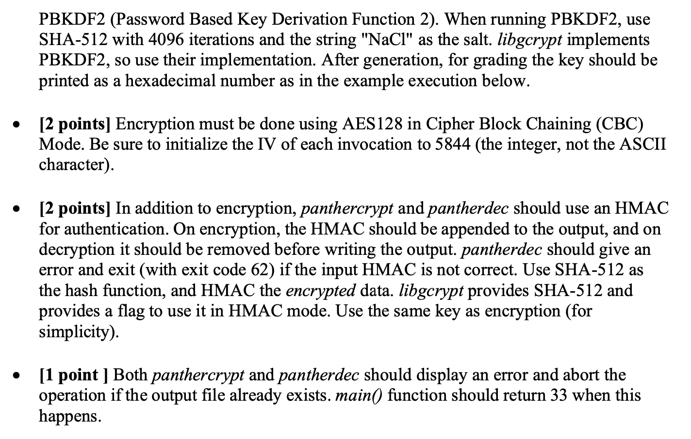 Using C to create file encryption, decryption, and | Chegg.com