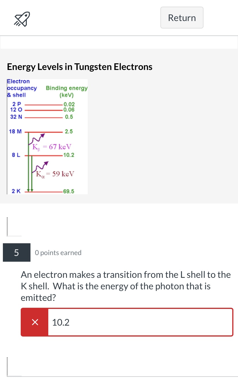 Solved An electron makes a transition from the L shell to | Chegg.com