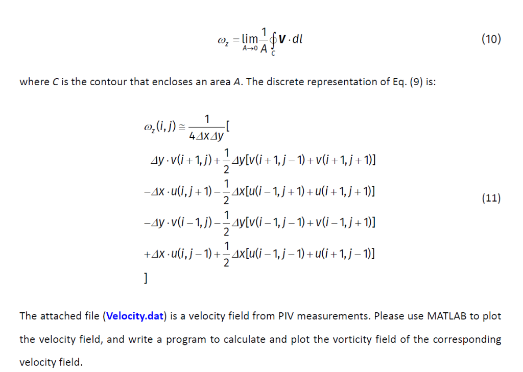 Please Use Matlab To Plot The Velocity Field And