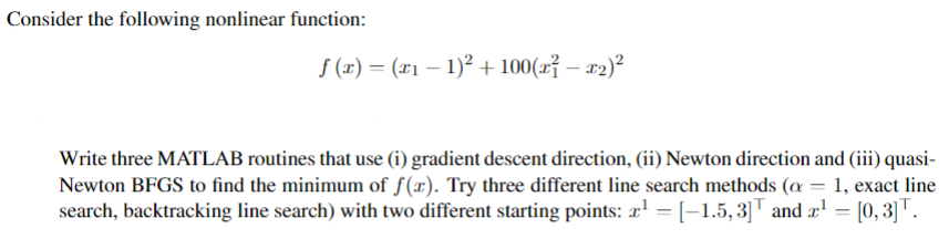 Solved Consider the following nonlinear function: | (2) = | Chegg.com