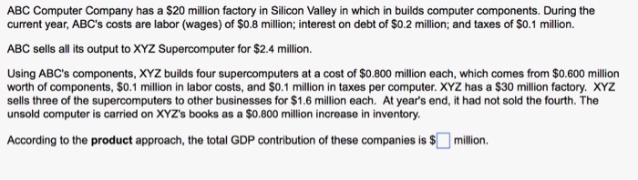 Solved ABC Computer Company has a $20 million factory in | Chegg.com