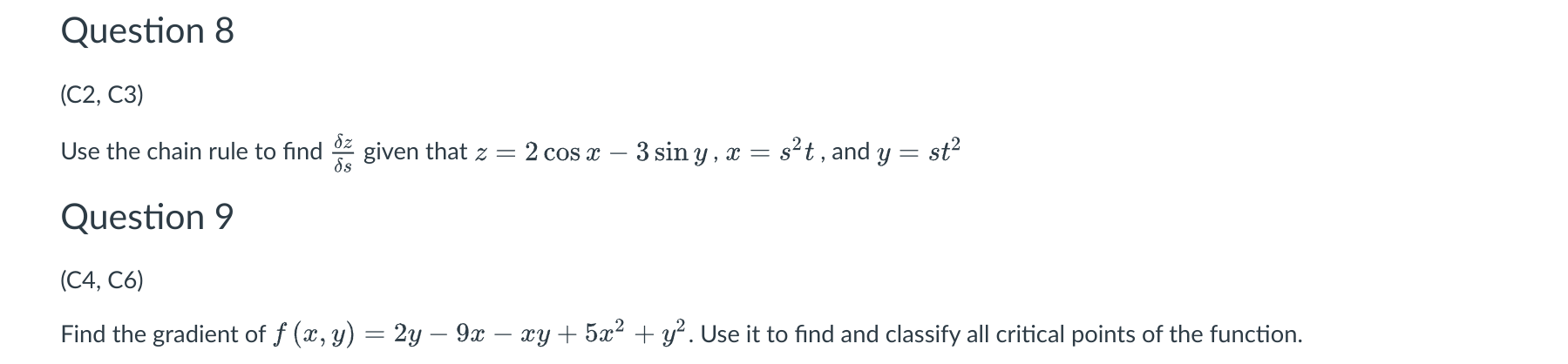 Solved Please help with questions 8-9. Show all possible | Chegg.com