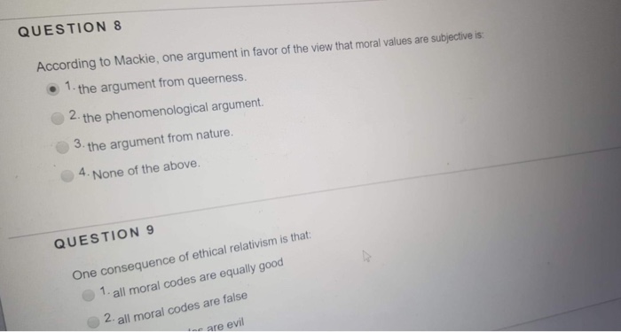 Solved QUESTION 5 Ethical objectivism is the view that moral | Chegg.com