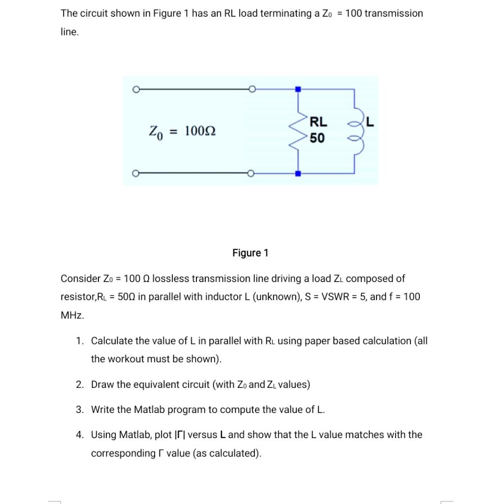 The circuit shown in Figure 1 has an RL load | Chegg.com