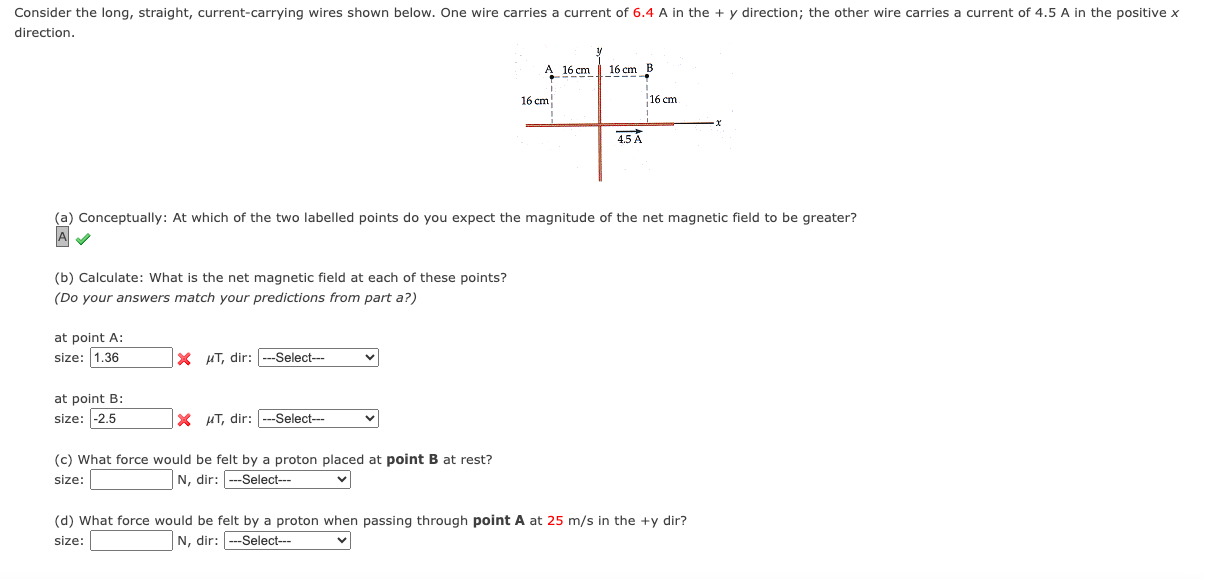 Solved direction. (a) Conceptually: At which of the two | Chegg.com