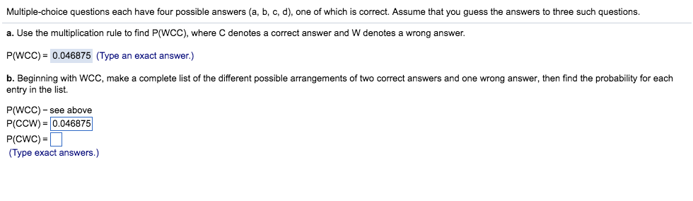 Solved Multiple-choice questions each have four possible | Chegg.com