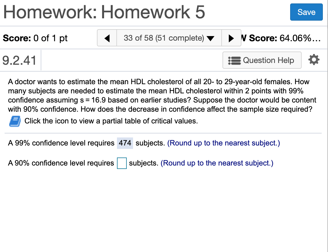 Solved Homework. Homework 5 Save Score: 0.07 of 1 pt 32 of | Chegg.com