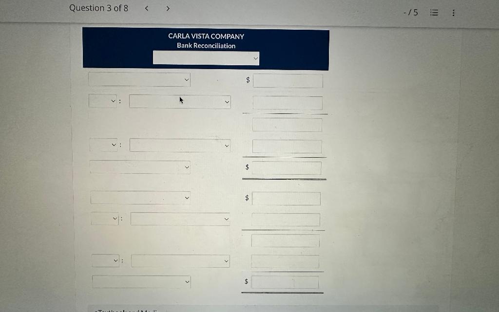 Solved The following information pertains to Carla Vista | Chegg.com